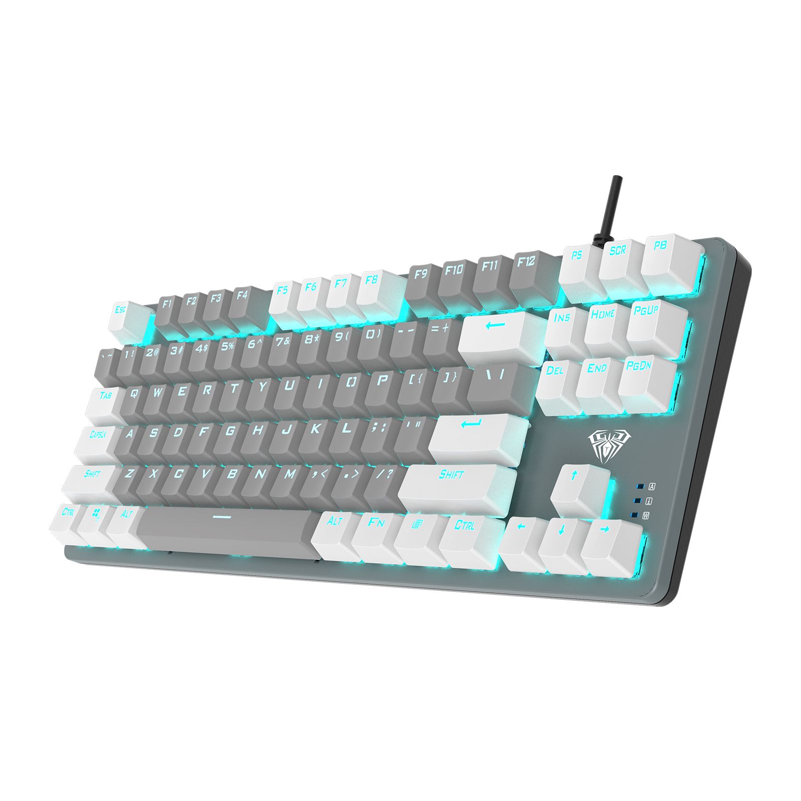 Keyboard: AULA F3287 RGB Wired Gaming Mechanical Keyboard Grey/White ...