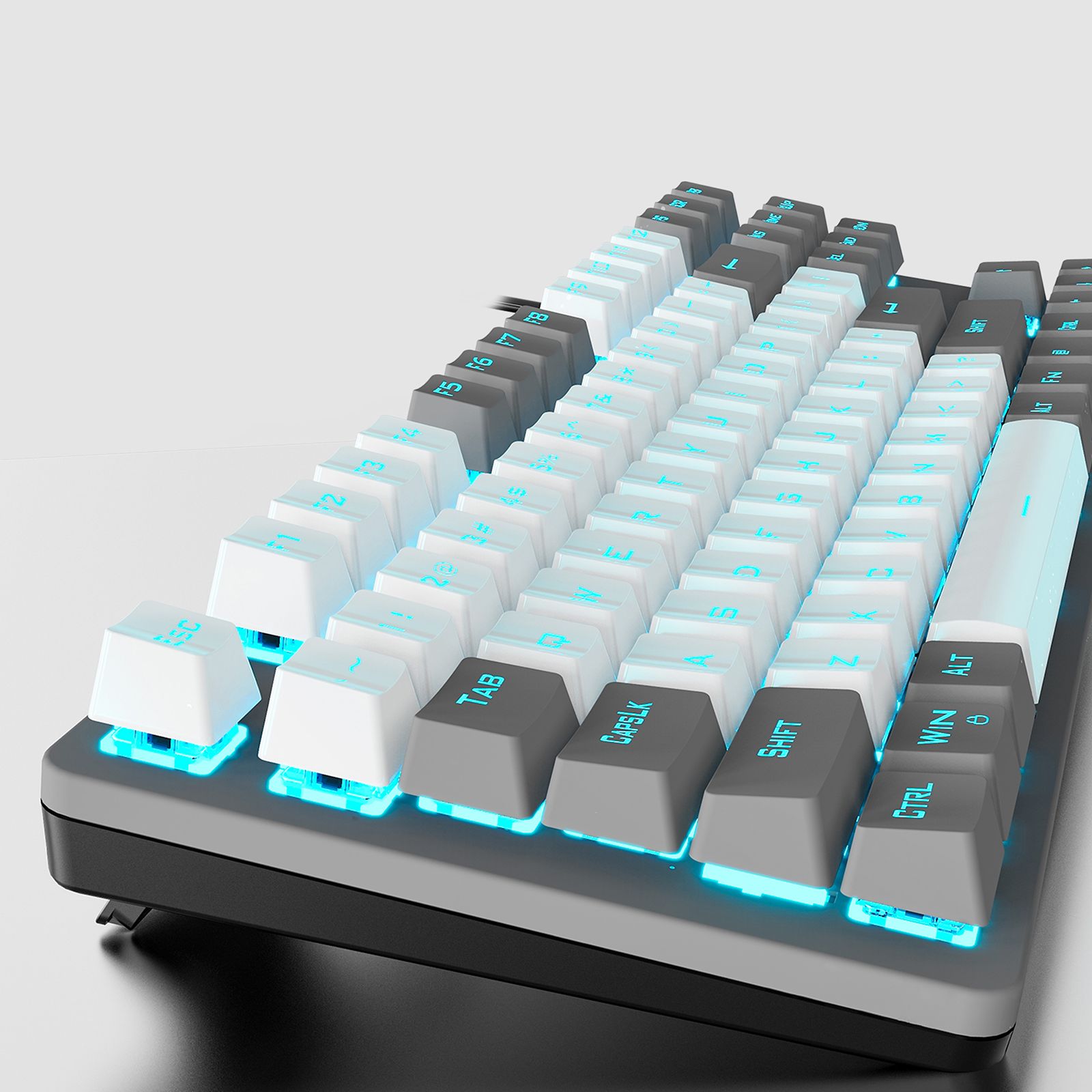 Keyboard: AULA F3287 RGB Wired Gaming Mechanical Keyboard Grey/White ...