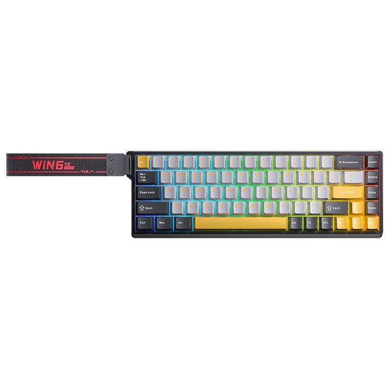 Keyboard: AULA WIN68 HE MAX RGB Wired Gaming Keyboard dark Grey/light ...