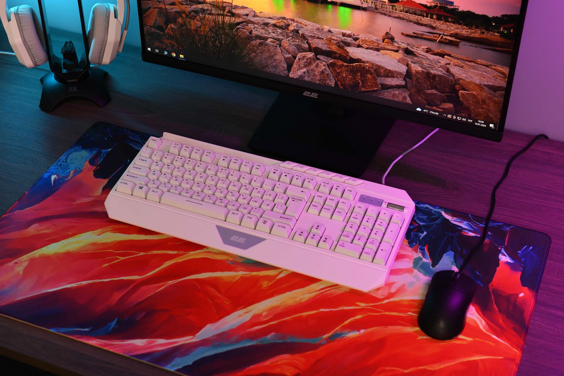 2E GAMING Mouse Pad PRO Speed D02, XL (800x450x3mm), multicolor