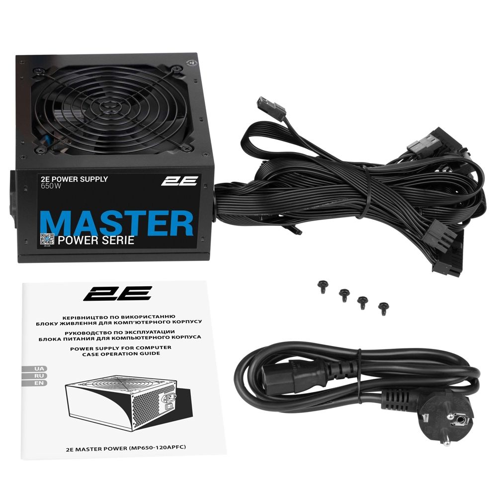 2E PSU Master Power (650W), >80%, 80+ White, 120mm, 1xMB 24pin(20+4), 1xCPU 8pin(4+4), 3xMolex ...