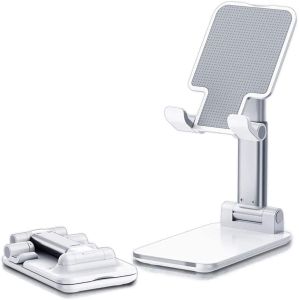 Folding Desktop Phone Stand White