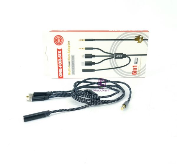 6 In 1 Multifunctional Mobile Phone Audio Adapter Splitter