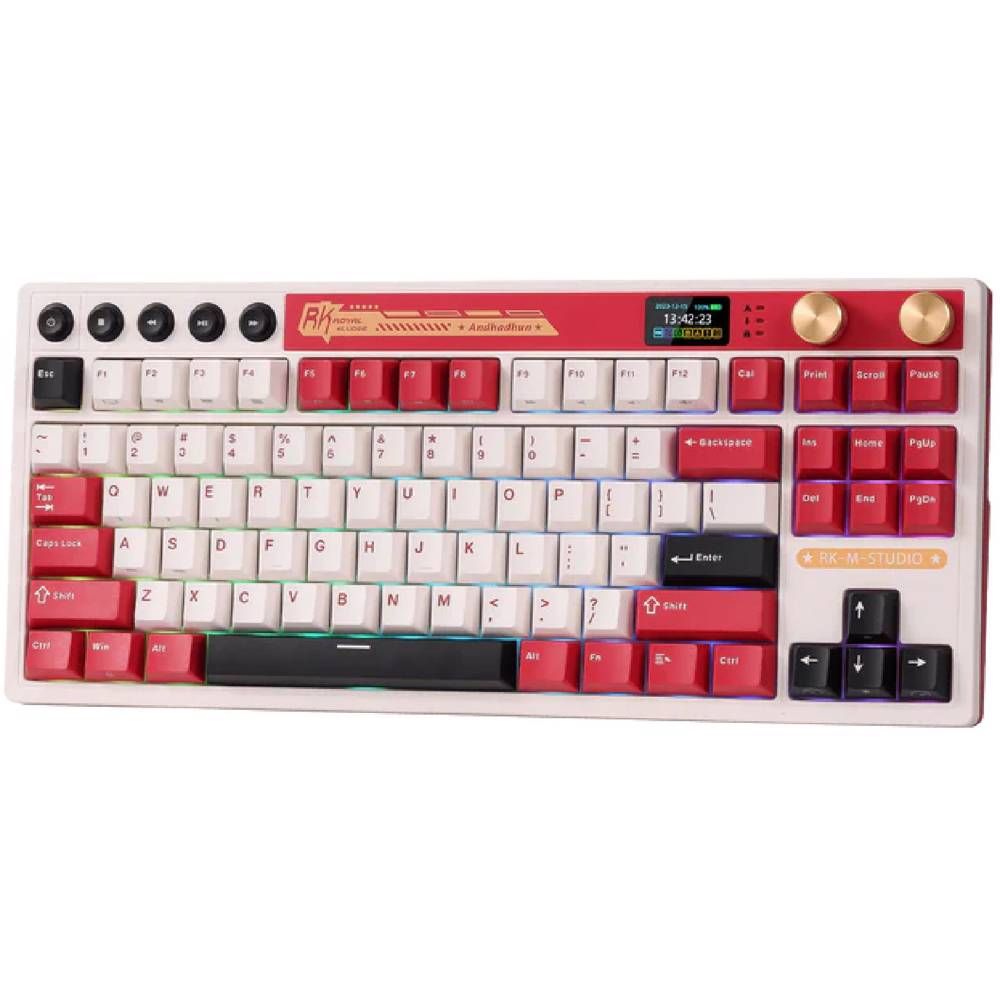 Royal Kludge RK M87 RGB Mechanical Keyboard, Cream Switch, Hot ...