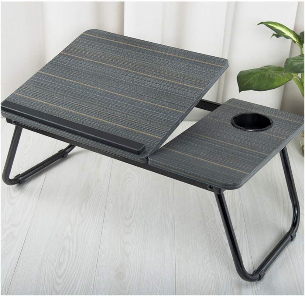 Black Laptop Desk MDF Folding Low Table Center