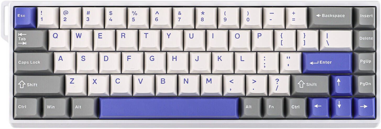 Keyboard: AULA WIN68 HE MAX RGB Wired Gaming Keyboard White/Gray/Blue ...