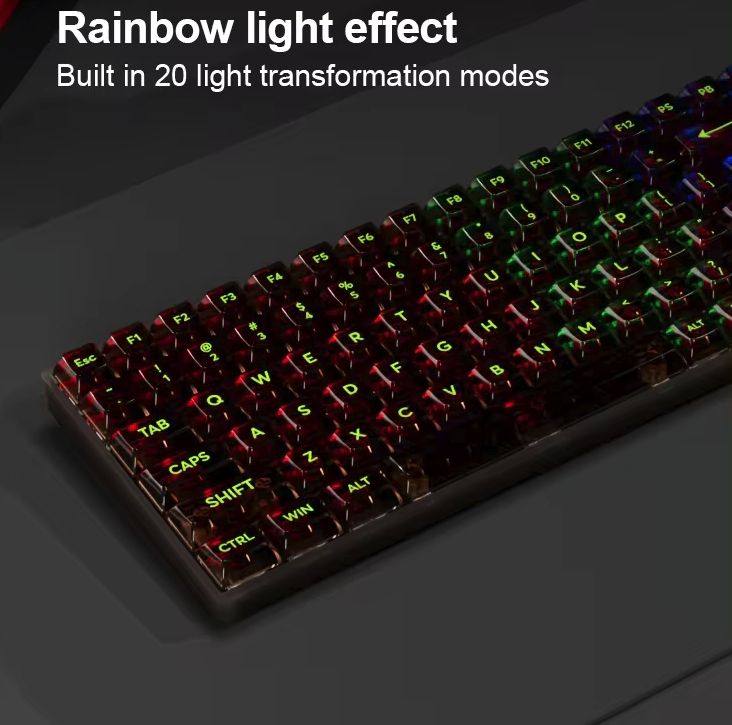 Bajeal Transparent Keyboard Blu switch