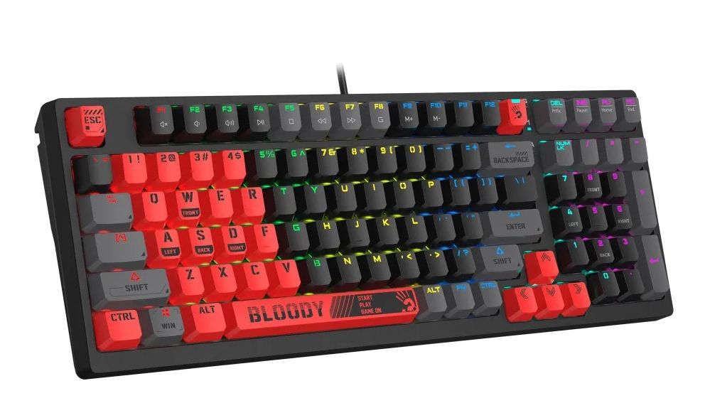 Keyboard: A4tech Bloody S98 RGB Mechanical Gaming Keyboard Red Switch ...