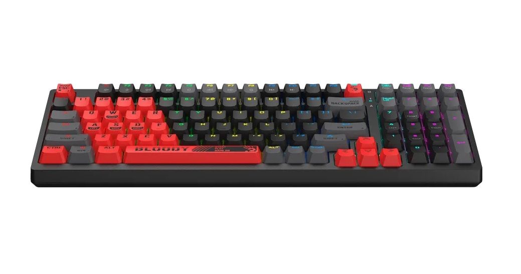 Keyboard: A4tech Bloody S98 RGB Mechanical Gaming Keyboard Red Switch ...