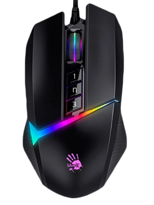 Mouse: A4tech Bloody W60 Max RGB Gaming Mouse Stone Black