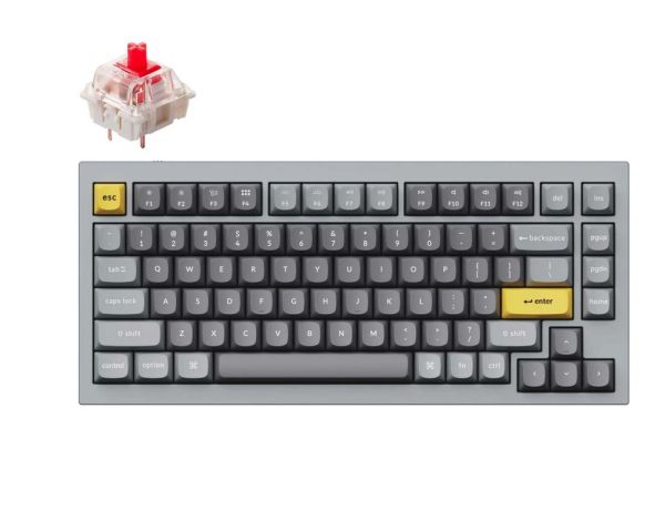 Keychron Q1 QMK Custom HotSwappable Gateron Phantom Brown Switch ...