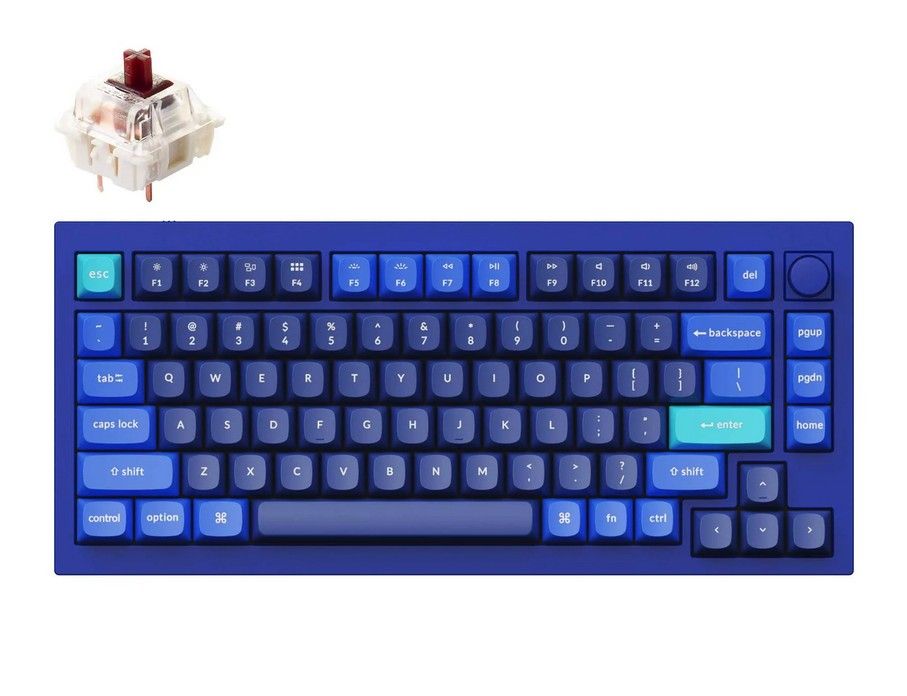 Keychron Q1 QMK Custom HotSwappable Gateron Phantom Brown Switch ...