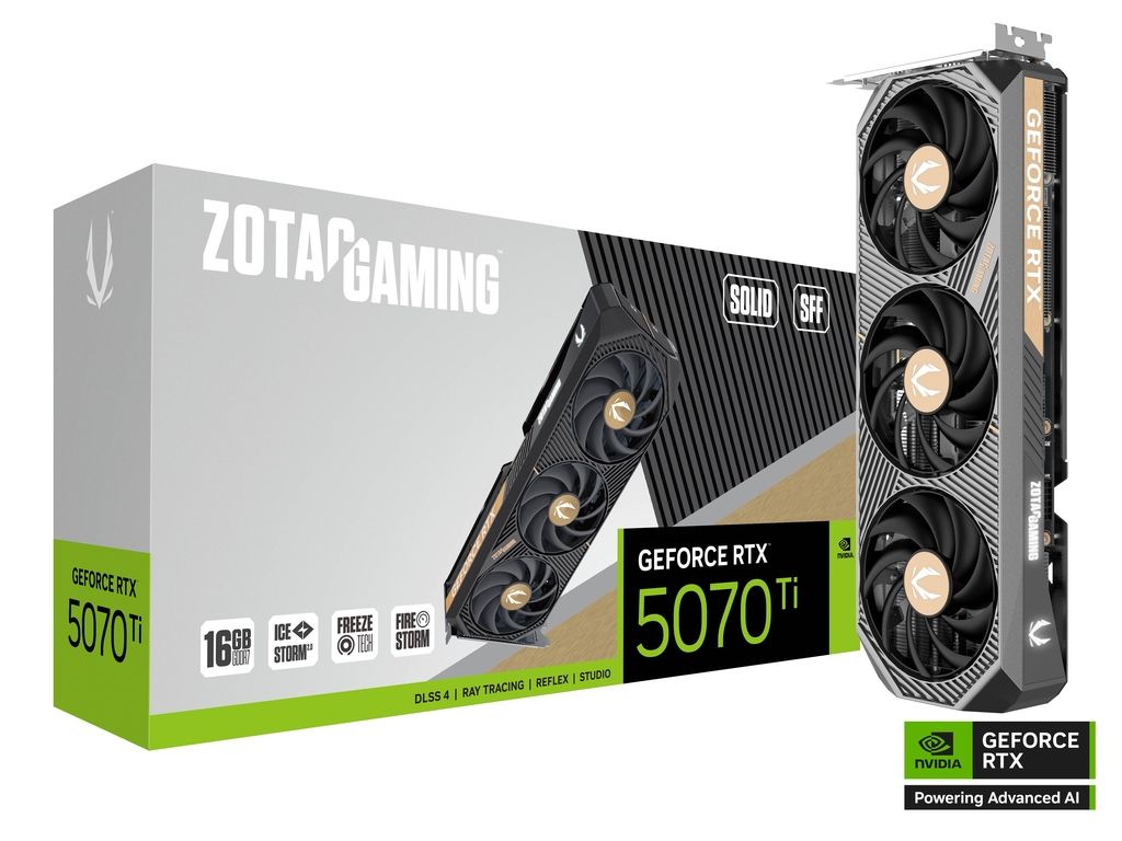 ZOTAC Graphic Adapter GeForce RTX 5070 Ti 16GB GDDR7 SOLID SFF